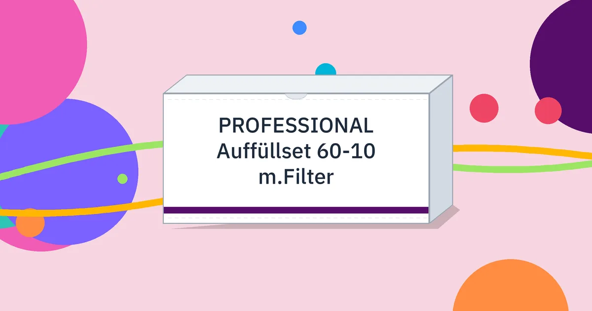 Symbolbild: Packung mit der Aufschrift PROFESSIONAL Auffüllset 60-10 m.Filter (PZN 07676781) – Verfügbarkeit und Bezug in Apotheken in Frankfurt am Main