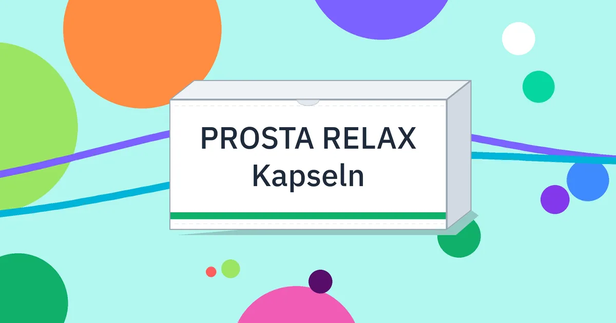 Symbolbild: Packung mit der Aufschrift PROSTA RELAX Kapseln (PZN 18849865) – Verfügbarkeit und Bezug in Apotheken in Frankfurt am Main
