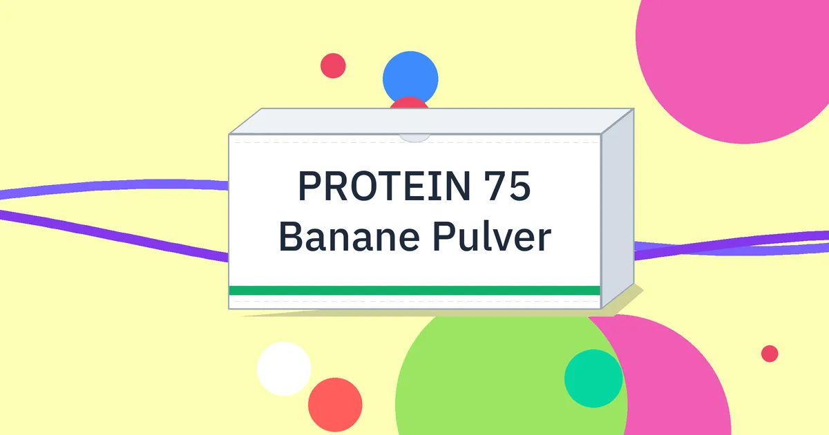 Symbolbild: Packung mit der Aufschrift PROTEIN 75 Banane Pulver (PZN 01498539) – Verfügbarkeit und Bezug in Apotheken in Frankfurt am Main