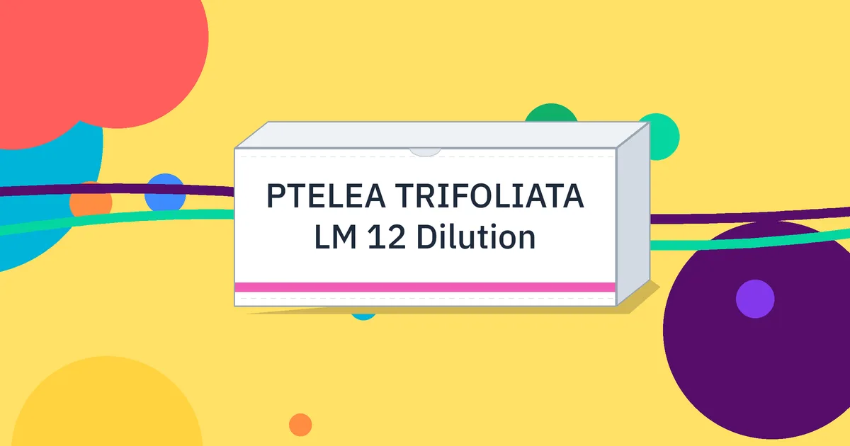 Symbolbild: Packung mit der Aufschrift PTELEA TRIFOLIATA LM 12 Dilution (PZN 13670334) – Verfügbarkeit und Bezug in Apotheken in Frankfurt am Main
