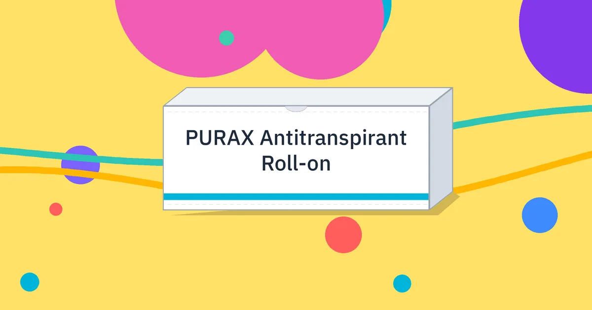 Symbolbild: Packung mit der Aufschrift PURAX Antitranspirant Roll-on (PZN 00051291) – Verfügbarkeit und Bezug in Apotheken in Frankfurt am Main