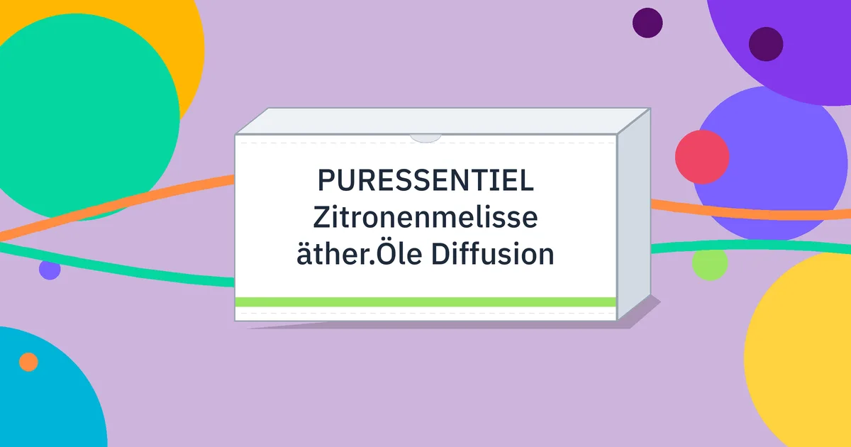 Symbolbild: Packung mit der Aufschrift PURESSENTIEL Zitronenmelisse äther.Öle Diffusion (PZN 17566668) – Verfügbarkeit und Bezug in Apotheken in Frankfurt am Main