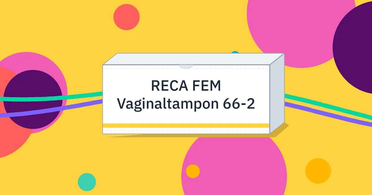 Symbolbild: Packung mit der Aufschrift RECA FEM Vaginaltampon 66-2 (PZN 02719422) – Verfügbarkeit und Bezug in Apotheken in Frankfurt am Main