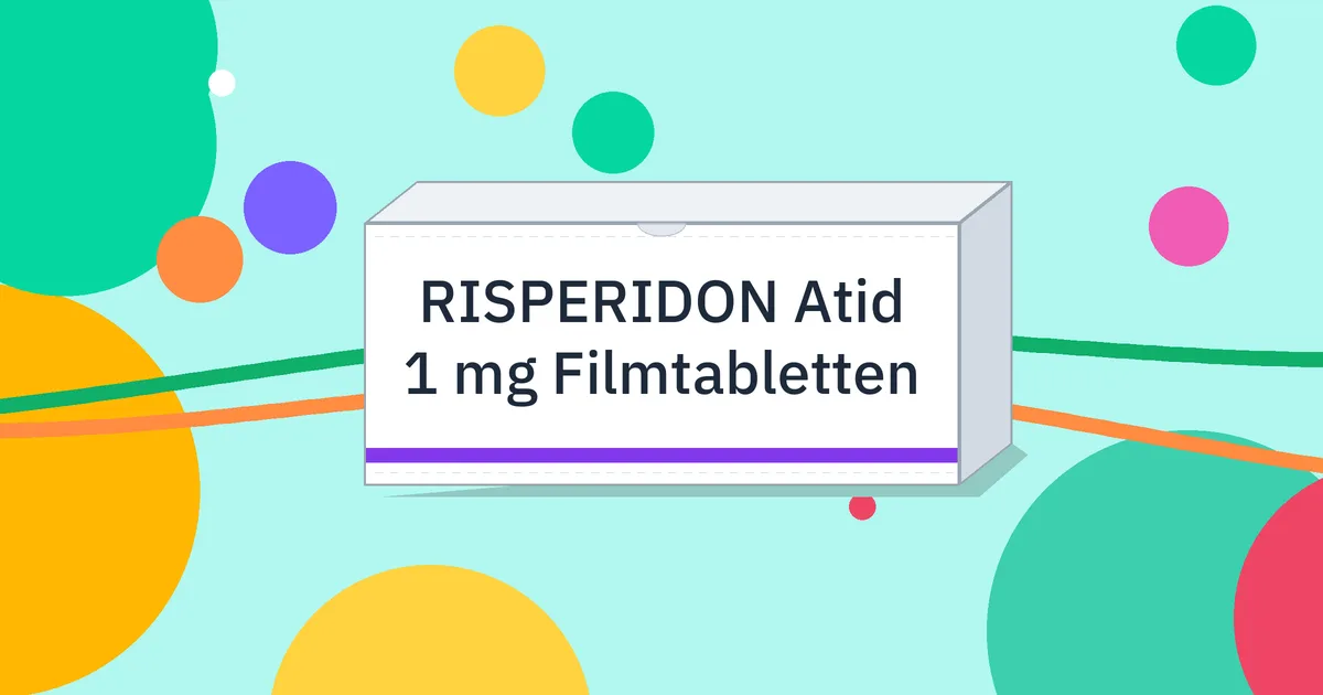 Symbolbild: Packung mit der Aufschrift RISPERIDON Atid 1 mg Filmtabletten (PZN 05988944) – Verfügbarkeit und Bezug in Apotheken in Frankfurt am Main
