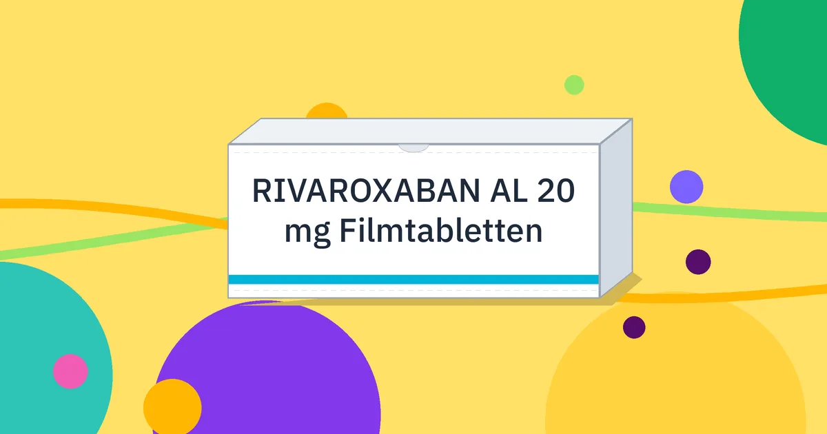 Symbolbild: Packung mit der Aufschrift RIVAROXABAN AL 20 mg Filmtabletten (PZN 19095291) – Verfügbarkeit und Bezug in Apotheken in Frankfurt am Main