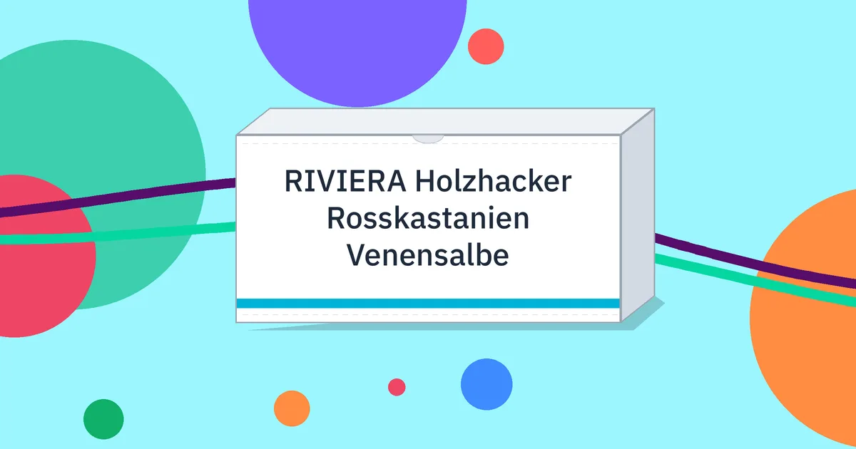 Symbolbild: Packung mit der Aufschrift RIVIERA Holzhacker Rosskastanien Venensalbe (PZN 19302927) – Verfügbarkeit und Bezug in Apotheken in Frankfurt am Main