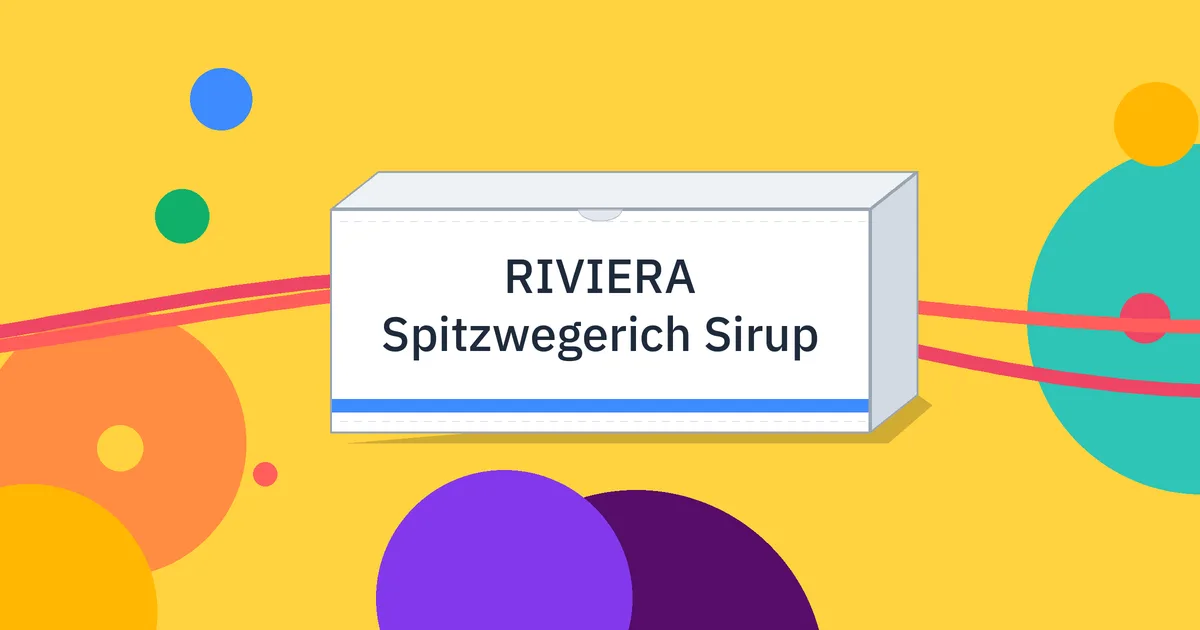 Symbolbild: Packung mit der Aufschrift RIVIERA Spitzwegerich Sirup (PZN 10001294) – Verfügbarkeit und Bezug in Apotheken in Frankfurt am Main