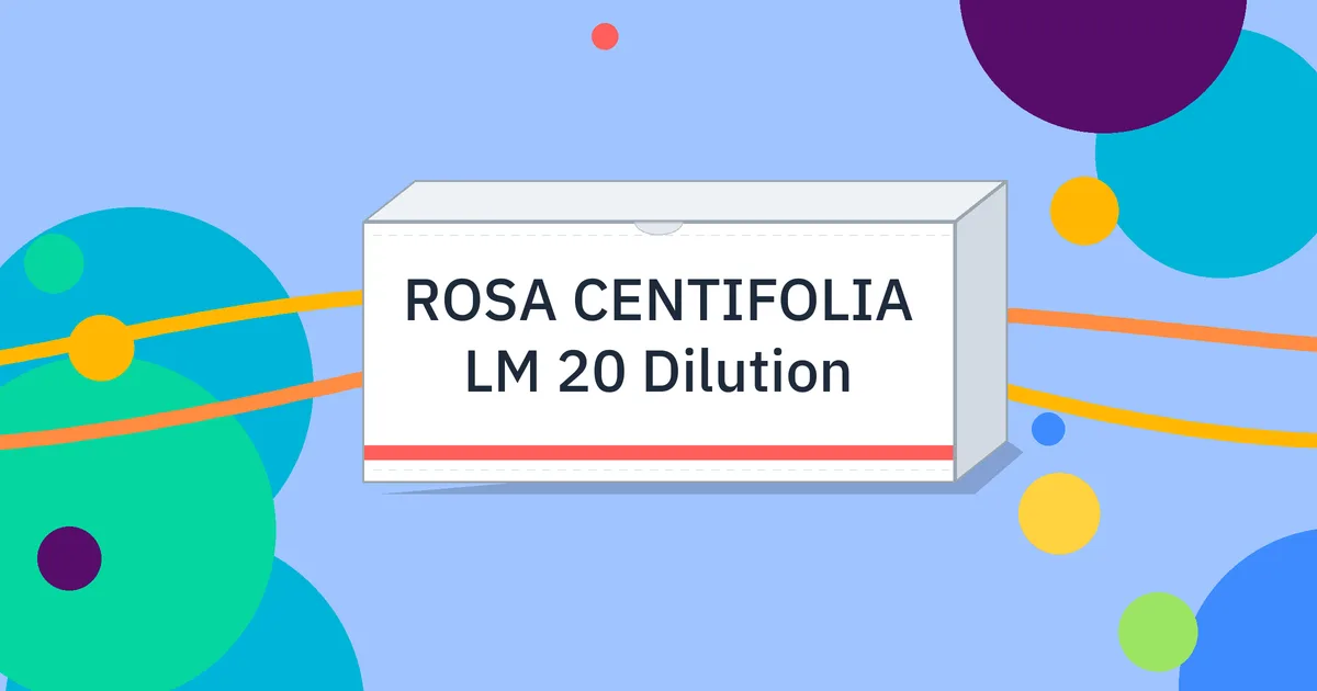 Symbolbild: Packung mit der Aufschrift ROSA CENTIFOLIA LM 20 Dilution (PZN 13055907) – Verfügbarkeit und Bezug in Apotheken in Frankfurt am Main