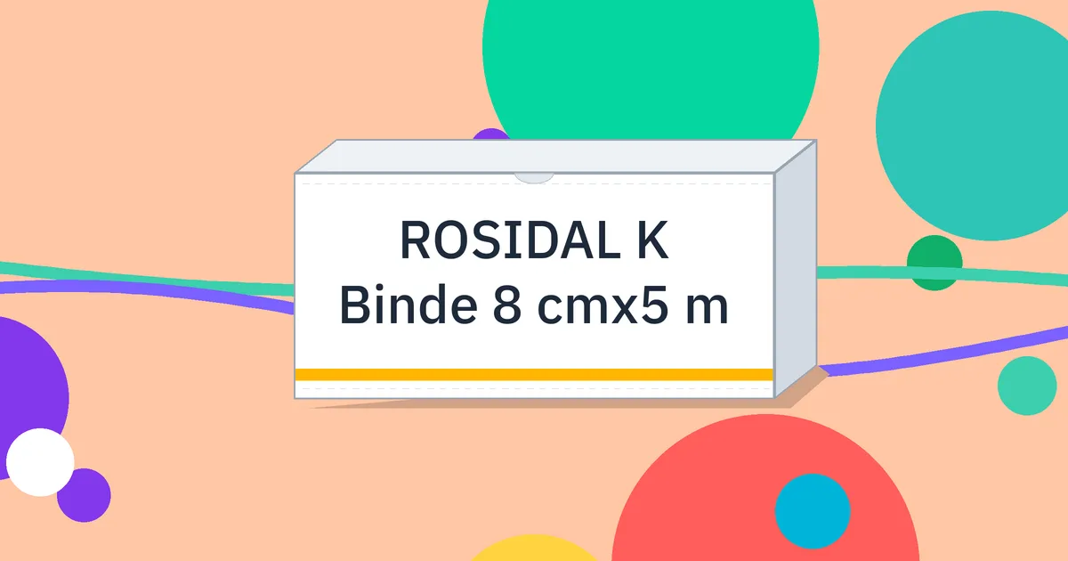 Symbolbild: Packung mit der Aufschrift ROSIDAL K Binde 8 cmx5 m (PZN 13753103) – Verfügbarkeit und Bezug in Apotheken in Frankfurt am Main