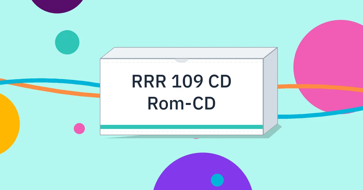 Symbolbild: Packung mit der Aufschrift RRR 109 CD Rom-CD (PZN 05975433) – Verfügbarkeit und Bezug in Apotheken in Frankfurt am Main