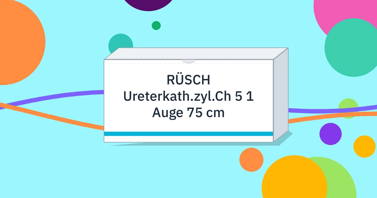 Symbolbild: Packung mit der Aufschrift RÜSCH Ureterkath.zyl.Ch 5 1 Auge 75 cm (PZN 03092209) – Verfügbarkeit und Bezug in Apotheken in Frankfurt am Main