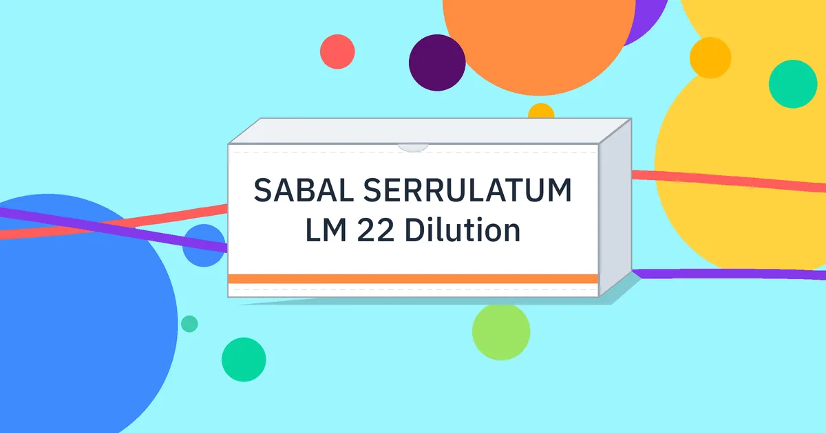 Symbolbild: Packung mit der Aufschrift SABAL SERRULATUM LM 22 Dilution (PZN 13175072) – Verfügbarkeit und Bezug in Apotheken in Frankfurt am Main