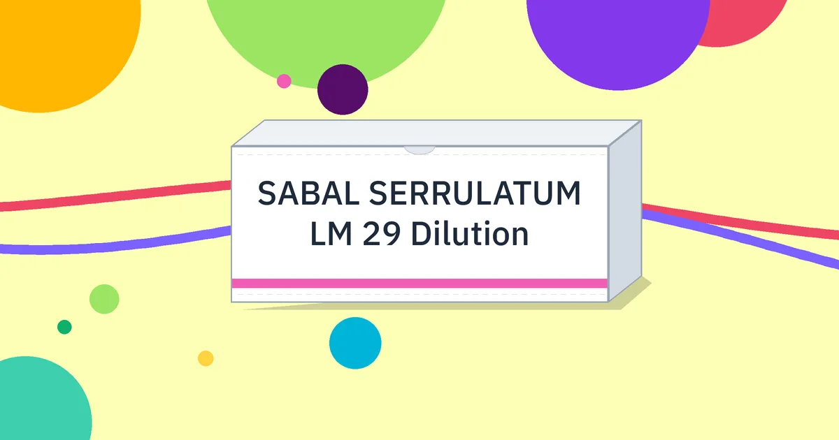 Symbolbild: Packung mit der Aufschrift SABAL SERRULATUM LM 29 Dilution (PZN 13175155) – Verfügbarkeit und Bezug in Apotheken in Frankfurt am Main