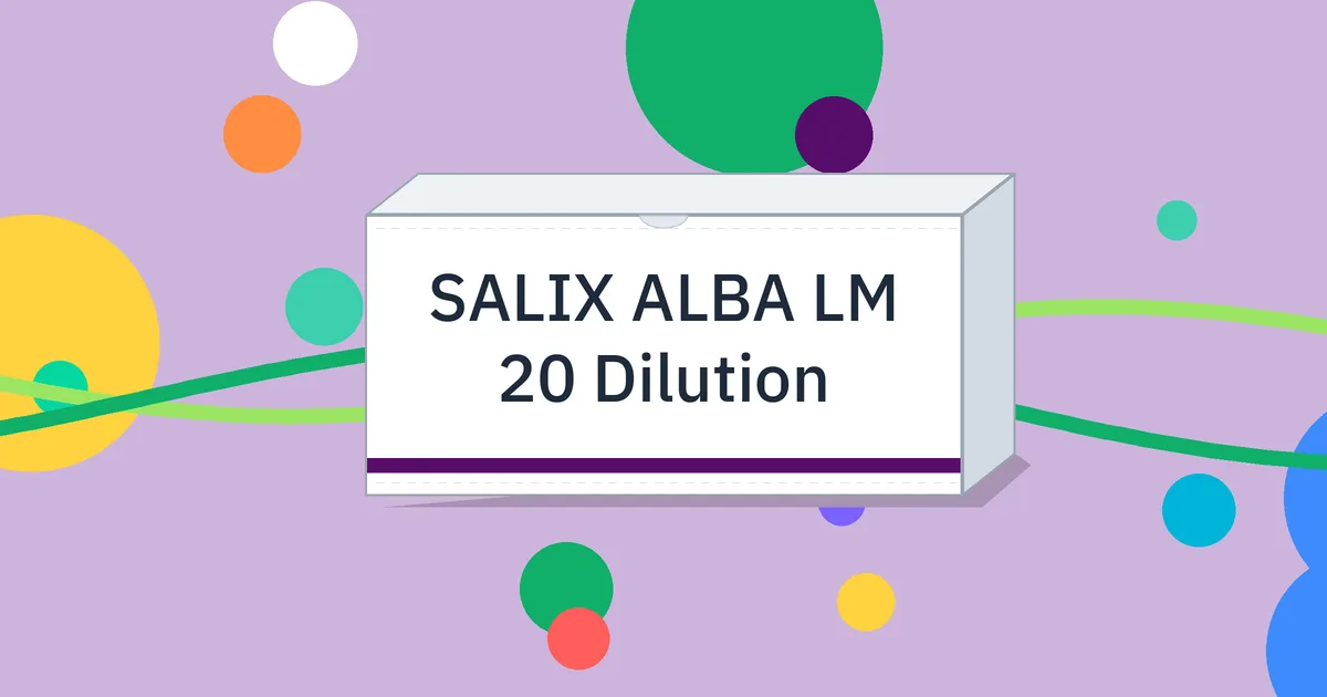 Symbolbild: Packung mit der Aufschrift SALIX ALBA LM 20 Dilution (PZN 13177734) – Verfügbarkeit und Bezug in Apotheken in Frankfurt am Main