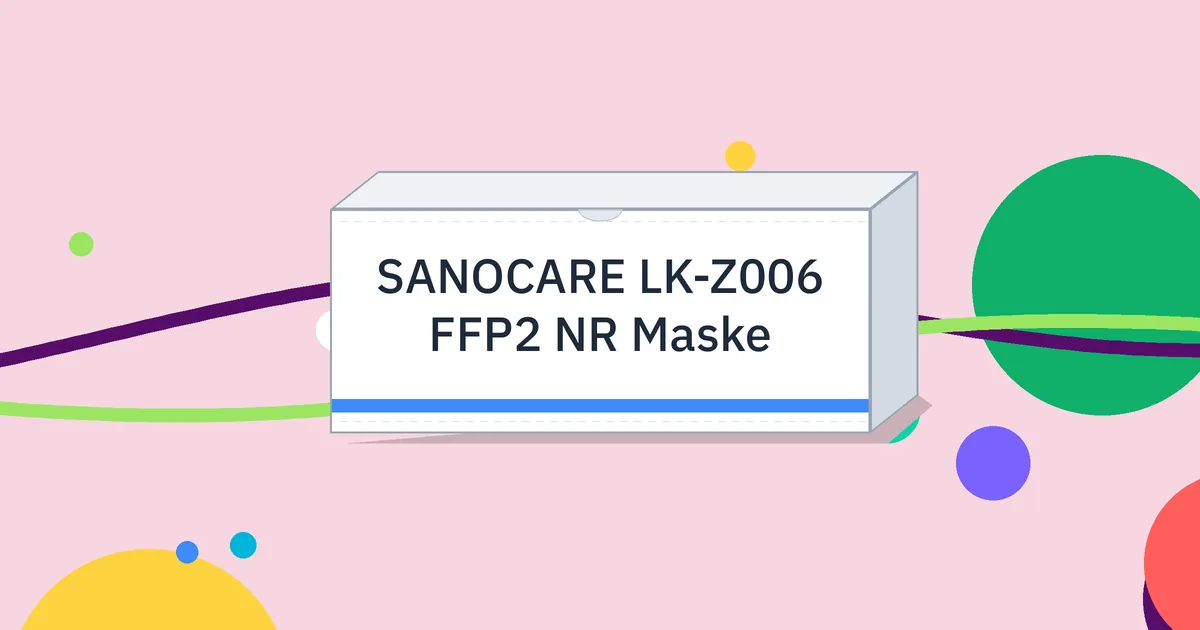 Symbolbild: Packung mit der Aufschrift SANOCARE LK-Z006 FFP2 NR Maske (PZN 20897363) – Verfügbarkeit und Bezug in Apotheken in Frankfurt am Main