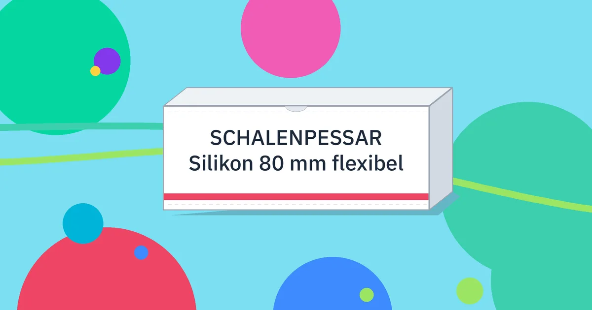Symbolbild: Packung mit der Aufschrift SCHALENPESSAR Silikon 80 mm flexibel (PZN 03375249) – Verfügbarkeit und Bezug in Apotheken in Frankfurt am Main