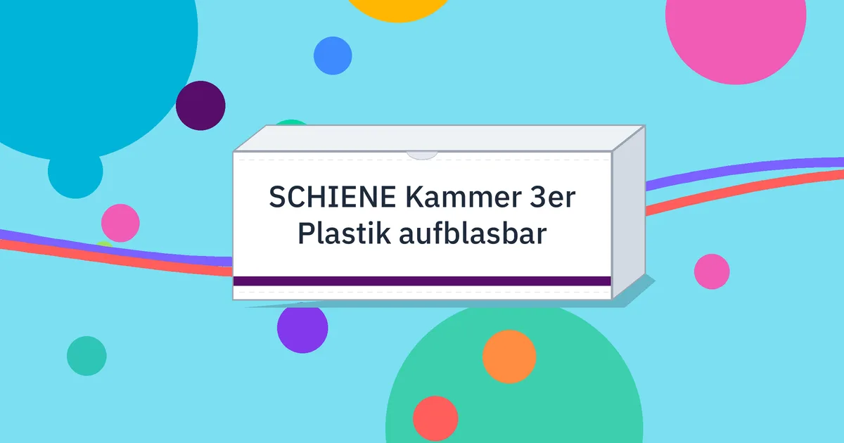 Symbolbild: Packung mit der Aufschrift SCHIENE Kammer 3er Plastik aufblasbar (PZN 01961486) – Verfügbarkeit und Bezug in Apotheken in Frankfurt am Main