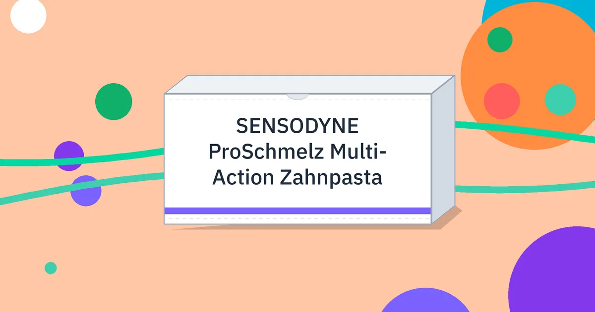 Symbolbild: Packung mit der Aufschrift SENSODYNE ProSchmelz Multi-Action Zahnpasta (PZN 13781565) – Verfügbarkeit und Bezug in Apotheken in Frankfurt am Main