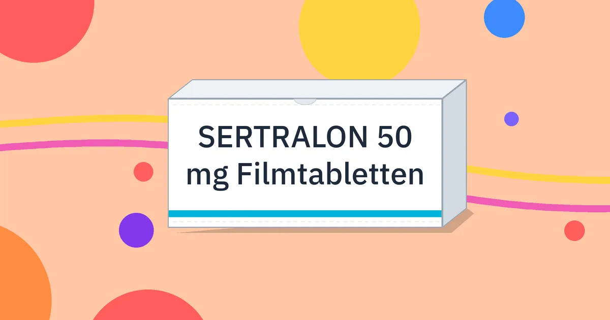 Symbolbild: Packung mit der Aufschrift SERTRALON 50 mg Filmtabletten (PZN 12901139) – Verfügbarkeit und Bezug in Apotheken in Frankfurt am Main