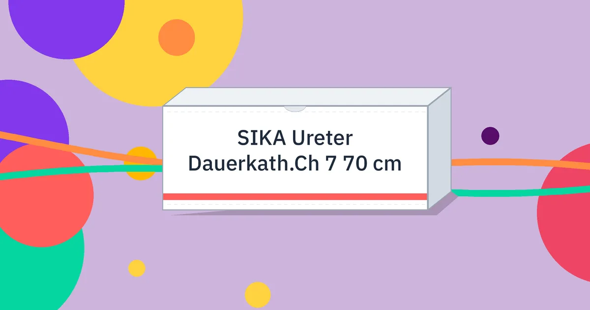 Symbolbild: Packung mit der Aufschrift SIKA Ureter Dauerkath.Ch 7 70 cm (PZN 06632445) – Verfügbarkeit und Bezug in Apotheken in Frankfurt am Main
