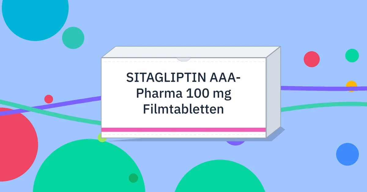 Symbolbild: Packung mit der Aufschrift SITAGLIPTIN AAA-Pharma 100 mg Filmtabletten (PZN 17878267) – Verfügbarkeit und Bezug in Apotheken in Frankfurt am Main