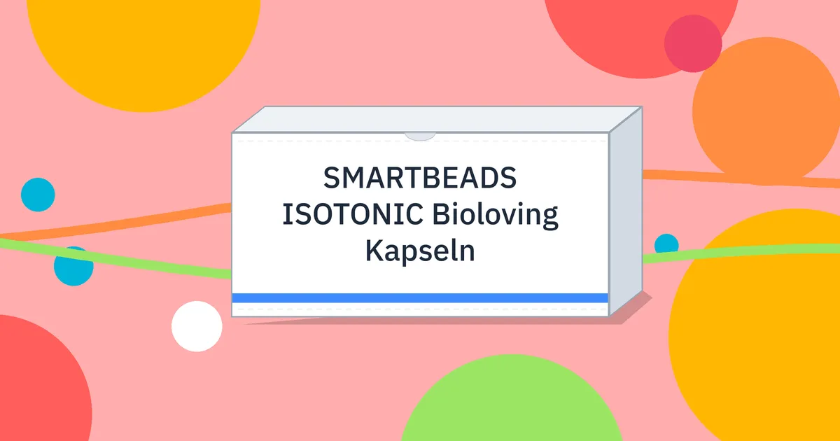 Symbolbild: Packung mit der Aufschrift SMARTBEADS ISOTONIC Bioloving Kapseln (PZN 17196065) – Verfügbarkeit und Bezug in Apotheken in Frankfurt am Main