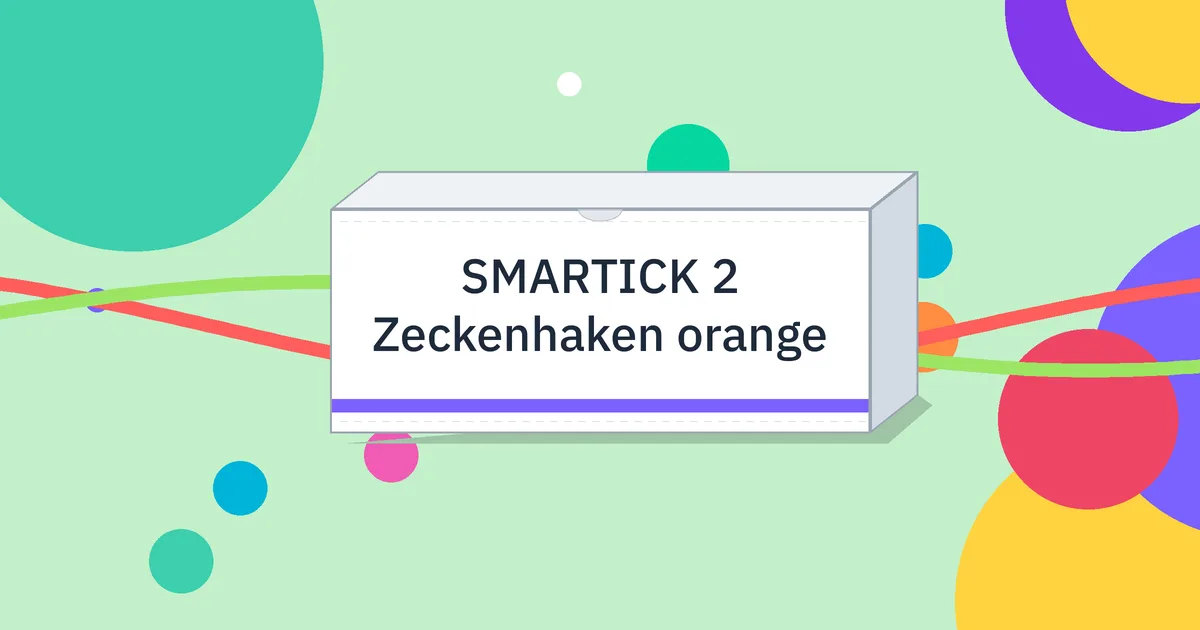 Symbolbild: Packung mit der Aufschrift SMARTICK 2 Zeckenhaken orange (PZN 19469739) – Verfügbarkeit und Bezug in Apotheken in Frankfurt am Main