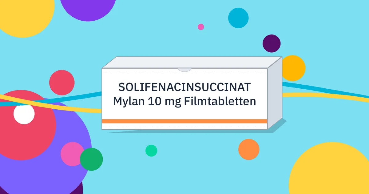 Symbolbild: Packung mit der Aufschrift SOLIFENACINSUCCINAT Mylan 10 mg Filmtabletten (PZN 15023917) – Verfügbarkeit und Bezug in Apotheken in Frankfurt am Main