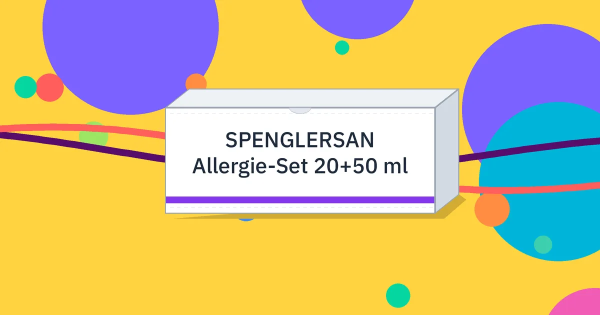 Symbolbild: Packung mit der Aufschrift SPENGLERSAN Allergie-Set 20+50 ml (PZN 12450903) – Verfügbarkeit und Bezug in Apotheken in Frankfurt am Main