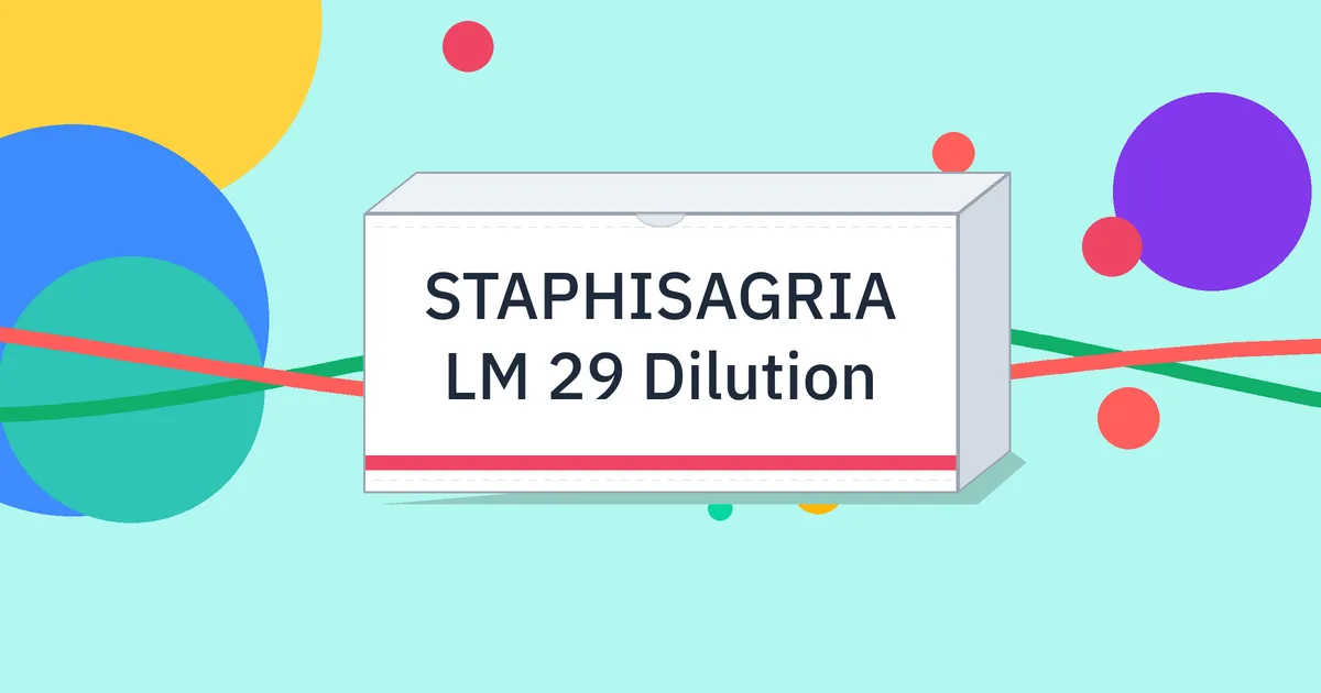 Symbolbild: Packung mit der Aufschrift STAPHISAGRIA LM 29 Dilution (PZN 13199776) – Verfügbarkeit und Bezug in Apotheken in Frankfurt am Main