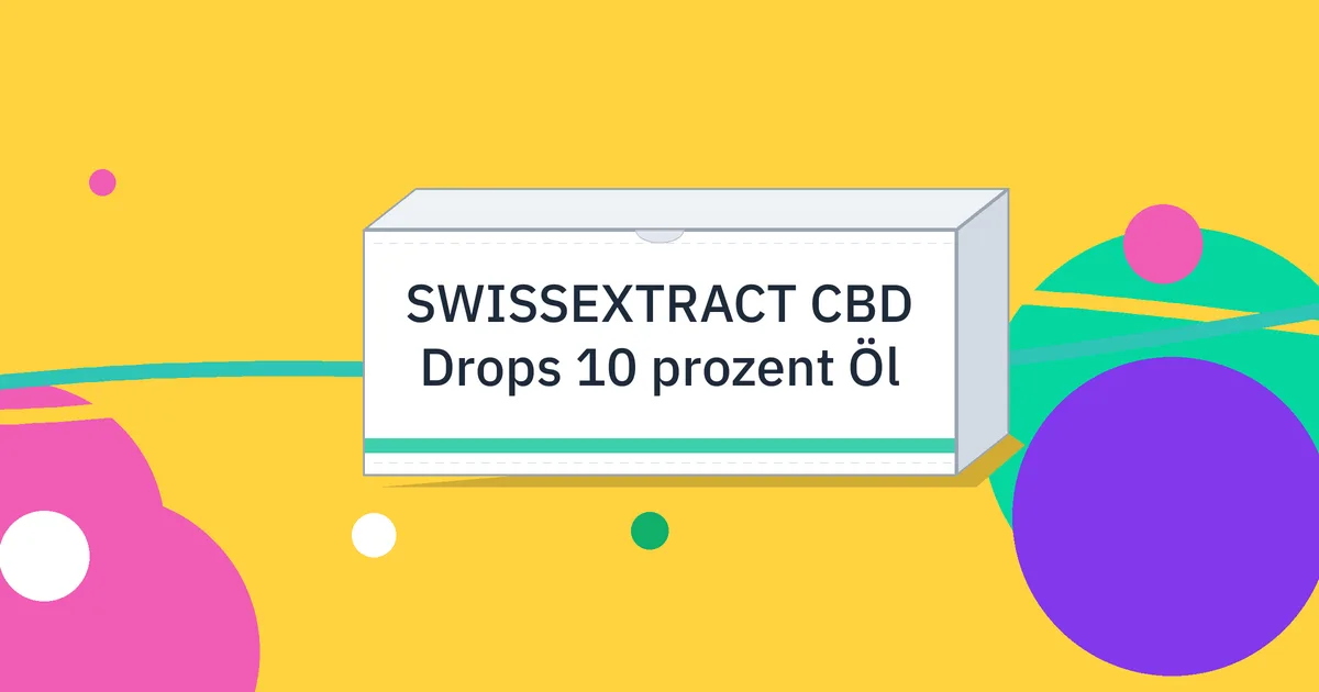Symbolbild: Packung mit der Aufschrift SWISSEXTRACT CBD Drops 10 prozent Öl (PZN 20694950) – Verfügbarkeit und Bezug in Apotheken in Frankfurt am Main