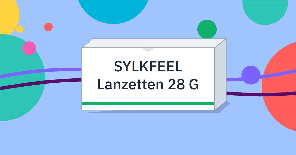 Symbolbild: Packung mit der Aufschrift SYLKFEEL Lanzetten 28 G (PZN 17515961) – Verfügbarkeit und Bezug in Apotheken in Frankfurt am Main
