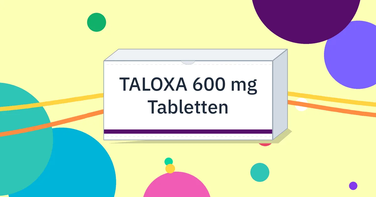 Symbolbild: Packung mit der Aufschrift TALOXA 600 mg Tabletten (PZN 05704504) – Verfügbarkeit und Bezug in Apotheken in Frankfurt am Main