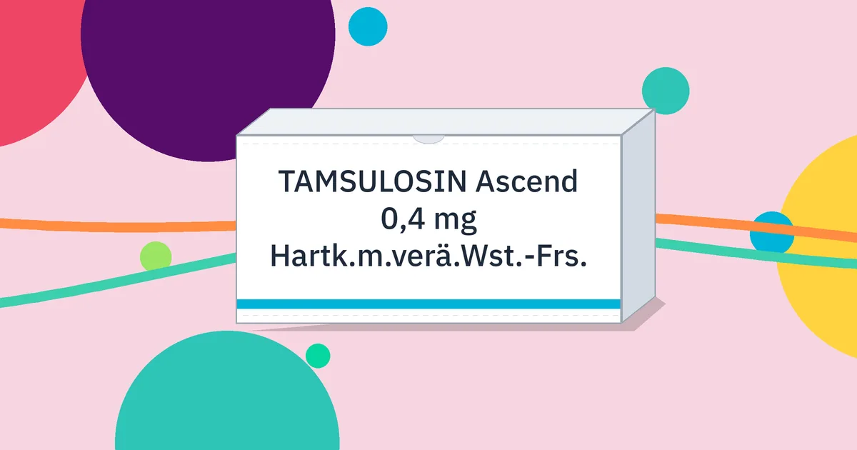Symbolbild: Packung mit der Aufschrift TAMSULOSIN Ascend 0,4 mg Hartk.m.verä.Wst.-Frs. (PZN 18899679) – Verfügbarkeit und Bezug in Apotheken in Frankfurt am Main
