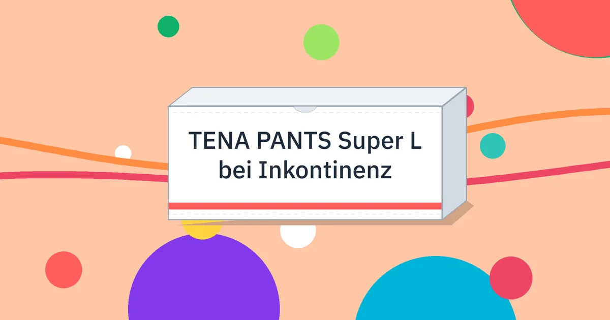 Symbolbild: Packung mit der Aufschrift TENA PANTS Super L bei Inkontinenz (PZN 15822191) – Verfügbarkeit und Bezug in Apotheken in Frankfurt am Main
