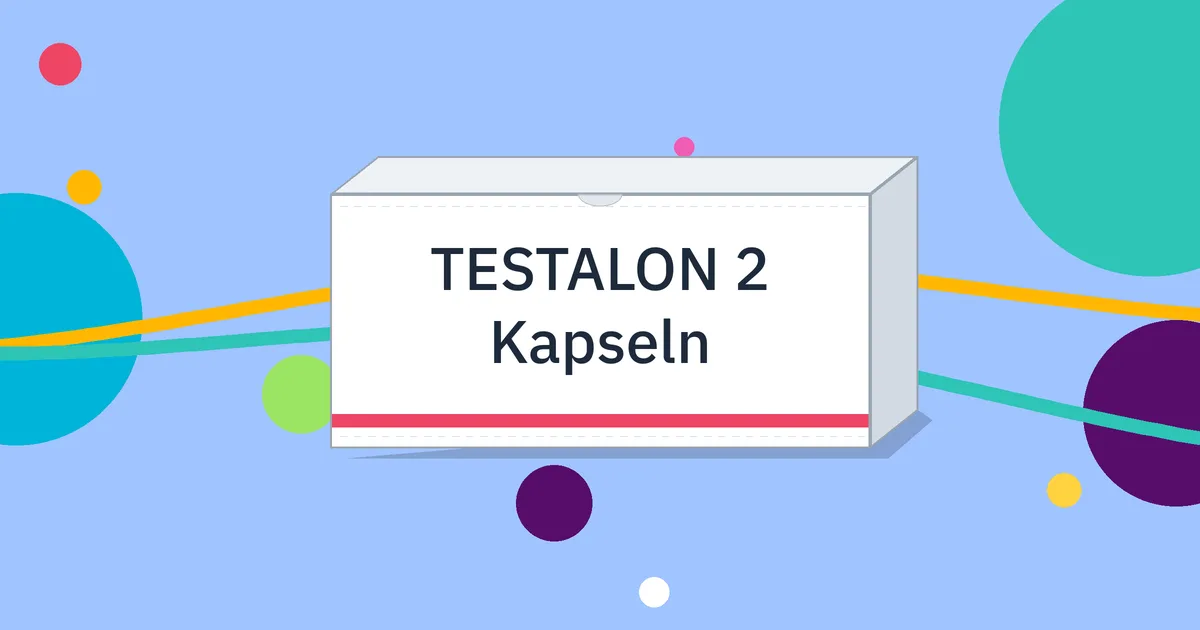 Symbolbild: Packung mit der Aufschrift TESTALON 2 Kapseln (PZN 06959726) – Verfügbarkeit und Bezug in Apotheken in Frankfurt am Main