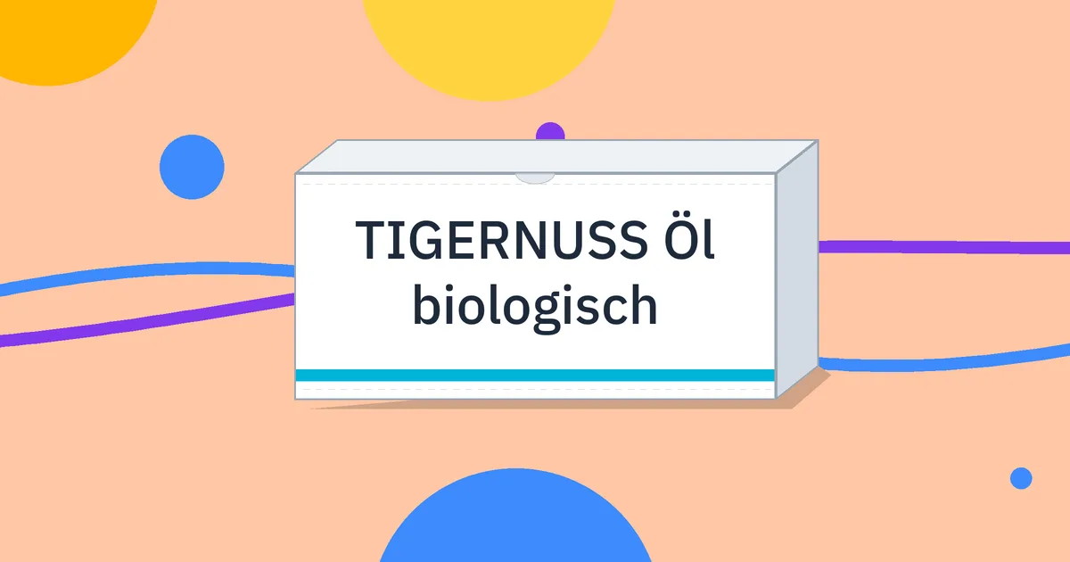 Symbolbild: Packung mit der Aufschrift TIGERNUSS Öl biologisch (PZN 10541145) – Verfügbarkeit und Bezug in Apotheken in Frankfurt am Main