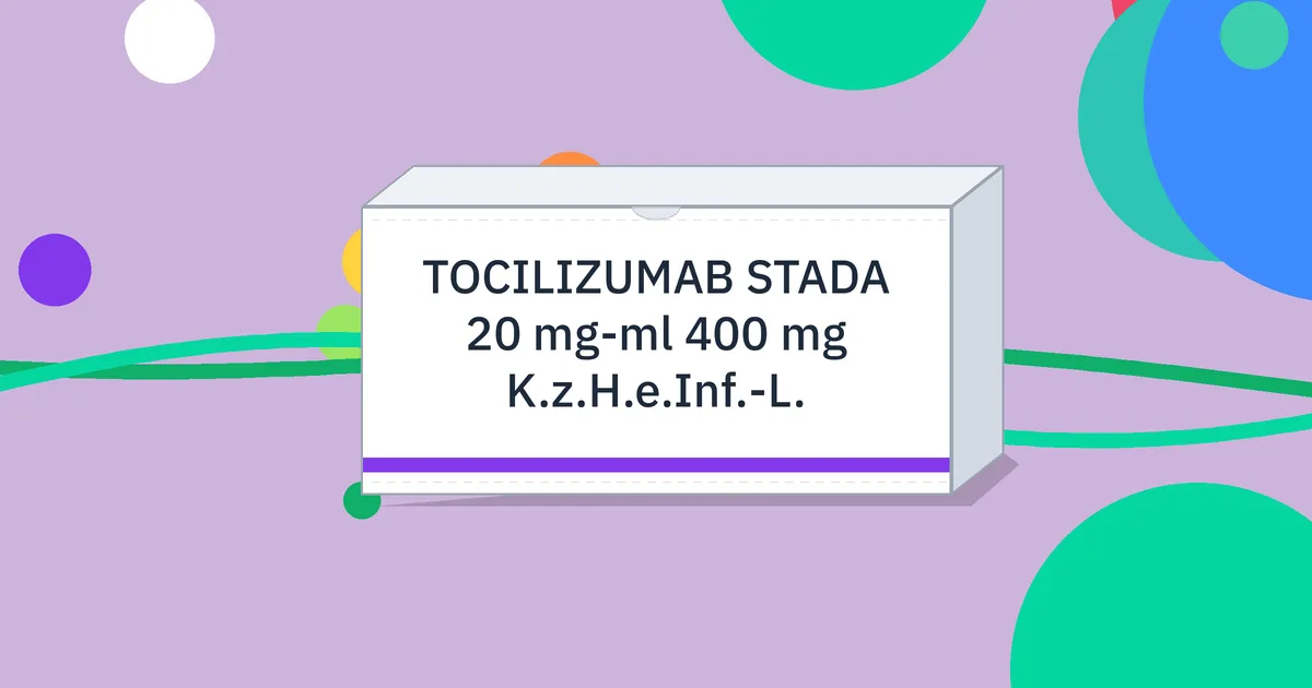 Symbolbild: Packung mit der Aufschrift TOCILIZUMAB STADA 20 mg-ml 400 mg K.z.H.e.Inf.-L. (PZN 20225451) – Verfügbarkeit und Bezug in Apotheken in Frankfurt am Main