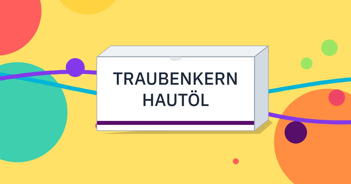 Symbolbild: Packung mit der Aufschrift TRAUBENKERN HAUTÖL (PZN 09102541) – Verfügbarkeit und Bezug in Apotheken in Frankfurt am Main