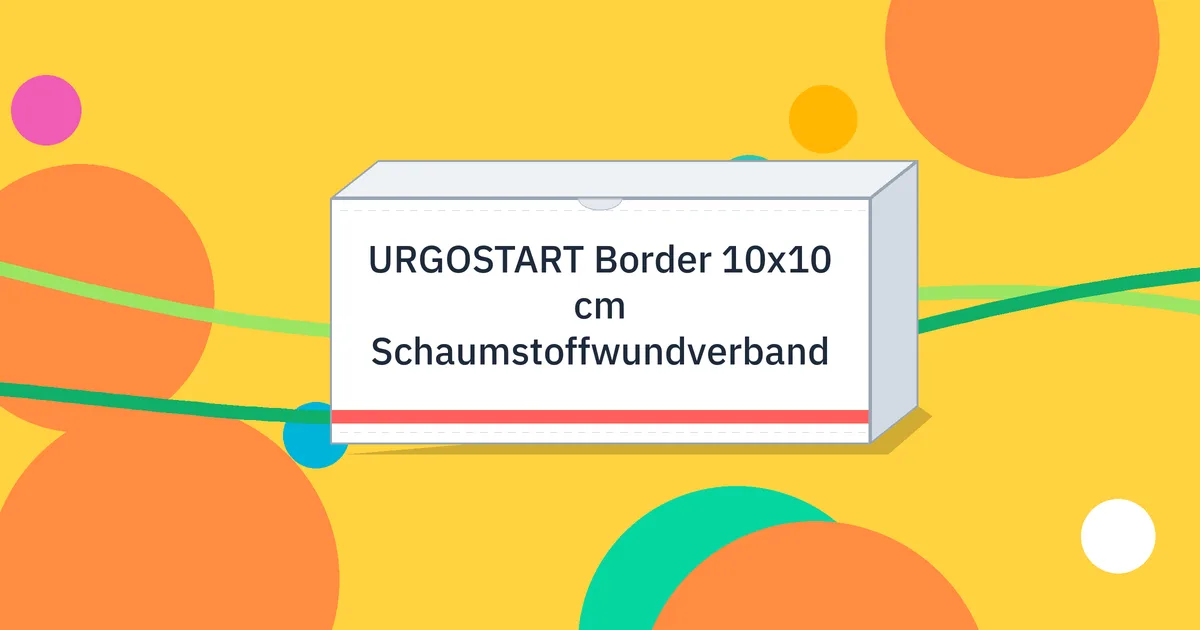 Symbolbild: Packung mit der Aufschrift URGOSTART Border 10x10 cm Schaumstoffwundverband (PZN 11000865) – Verfügbarkeit und Bezug in Apotheken in Frankfurt am Main