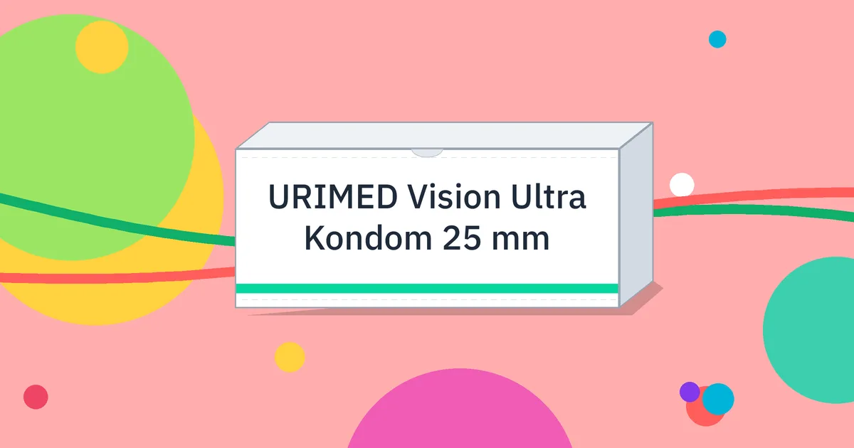 Symbolbild: Packung mit der Aufschrift URIMED Vision Ultra Kondom 25 mm (PZN 18275281) – Verfügbarkeit und Bezug in Apotheken in Frankfurt am Main
