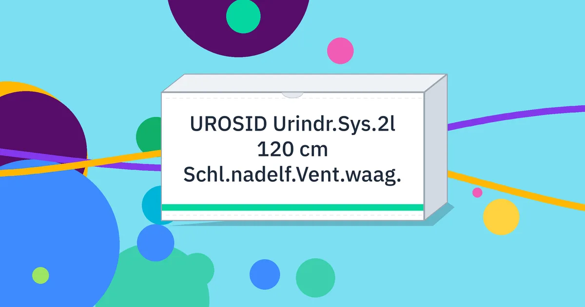 Symbolbild: Packung mit der Aufschrift UROSID Urindr.Sys.2l 120 cm Schl.nadelf.Vent.waag. (PZN 06713126) – Verfügbarkeit und Bezug in Apotheken in Frankfurt am Main