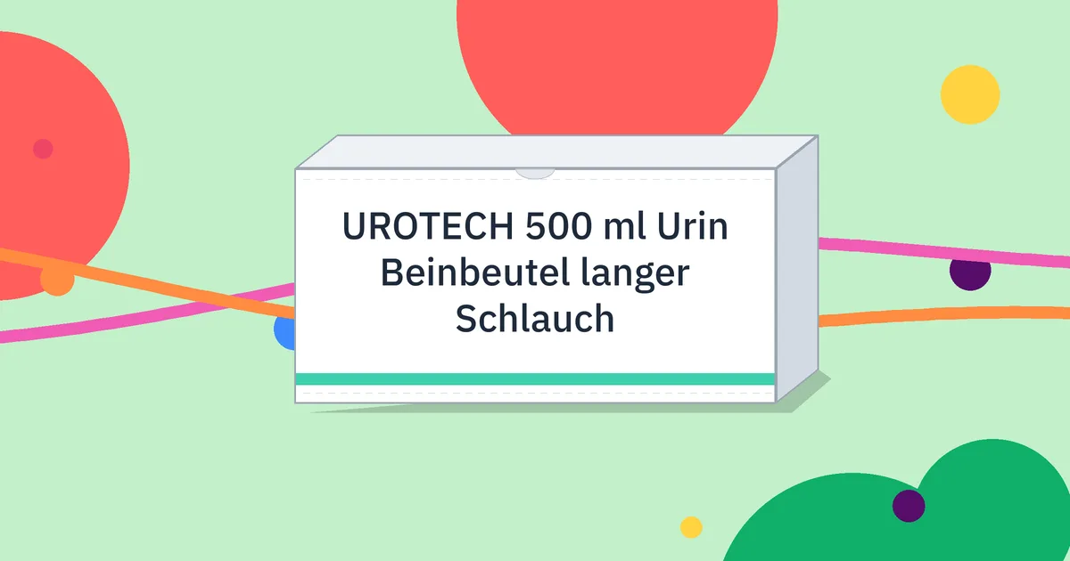 Symbolbild: Packung mit der Aufschrift UROTECH 500 ml Urin Beinbeutel langer Schlauch (PZN 03708596) – Verfügbarkeit und Bezug in Apotheken in Frankfurt am Main