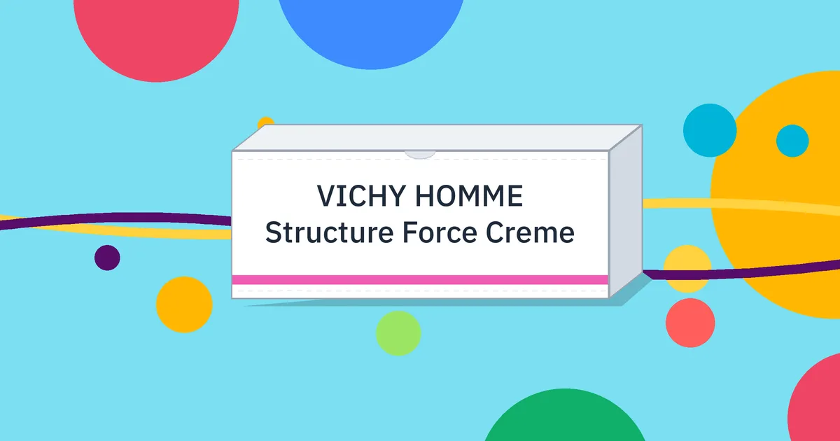 Symbolbild: Packung mit der Aufschrift VICHY HOMME Structure Force Creme (PZN 14371220) – Verfügbarkeit und Bezug in Apotheken in Frankfurt am Main