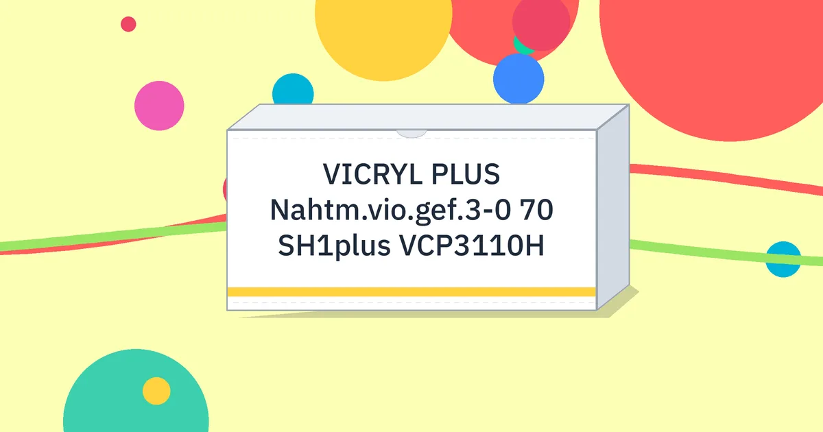 Symbolbild: Packung mit der Aufschrift VICRYL PLUS Nahtm.vio.gef.3-0 70 SH1plus VCP3110H (PZN 19884473) – Verfügbarkeit und Bezug in Apotheken in Frankfurt am Main