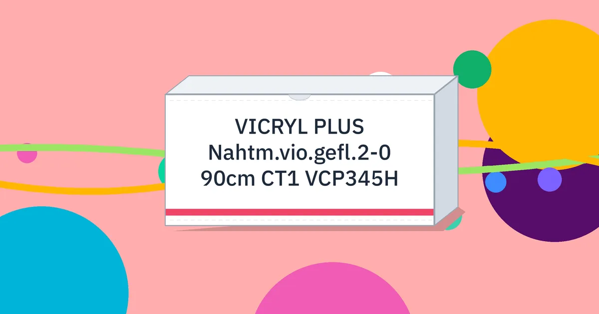 Symbolbild: Packung mit der Aufschrift VICRYL PLUS Nahtm.vio.gefl.2-0 90cm CT1 VCP345H (PZN 16798046) – Verfügbarkeit und Bezug in Apotheken in Frankfurt am Main