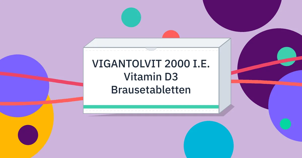 Symbolbild: Packung mit der Aufschrift VIGANTOLVIT 2000 I.E. Vitamin D3 Brausetabletten (PZN 18199054) – Verfügbarkeit und Bezug in Apotheken in Frankfurt am Main