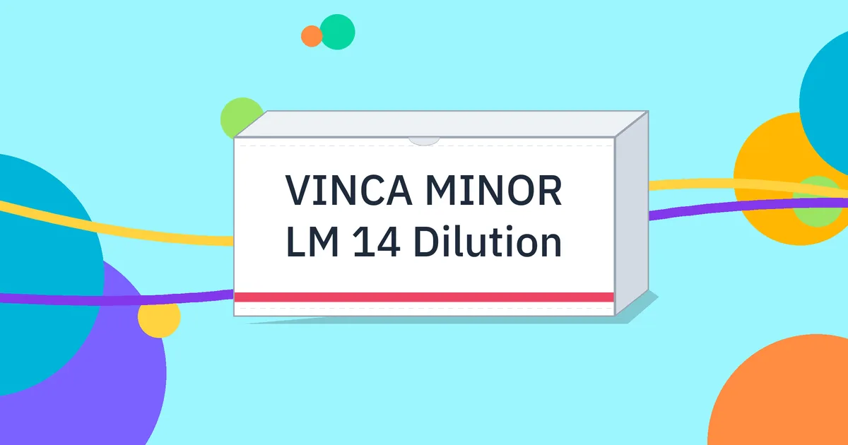 Symbolbild: Packung mit der Aufschrift VINCA MINOR LM 14 Dilution (PZN 13273685) – Verfügbarkeit und Bezug in Apotheken in Frankfurt am Main