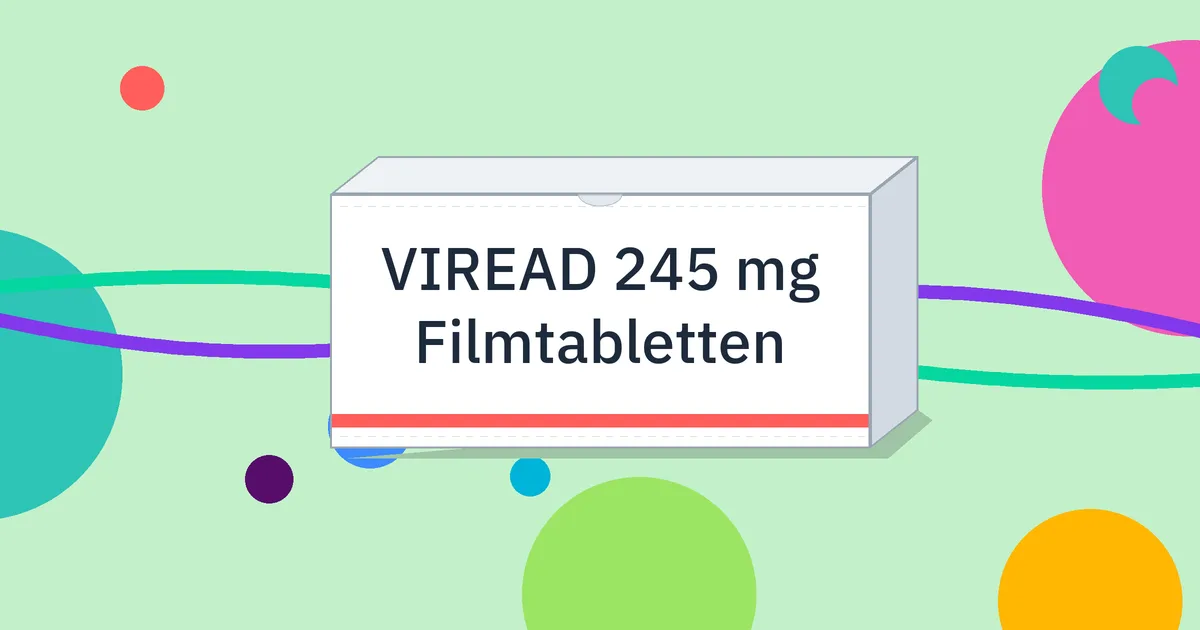 Symbolbild: Packung mit der Aufschrift VIREAD 245 mg Filmtabletten (PZN 06432864) – Verfügbarkeit und Bezug in Apotheken in Frankfurt am Main