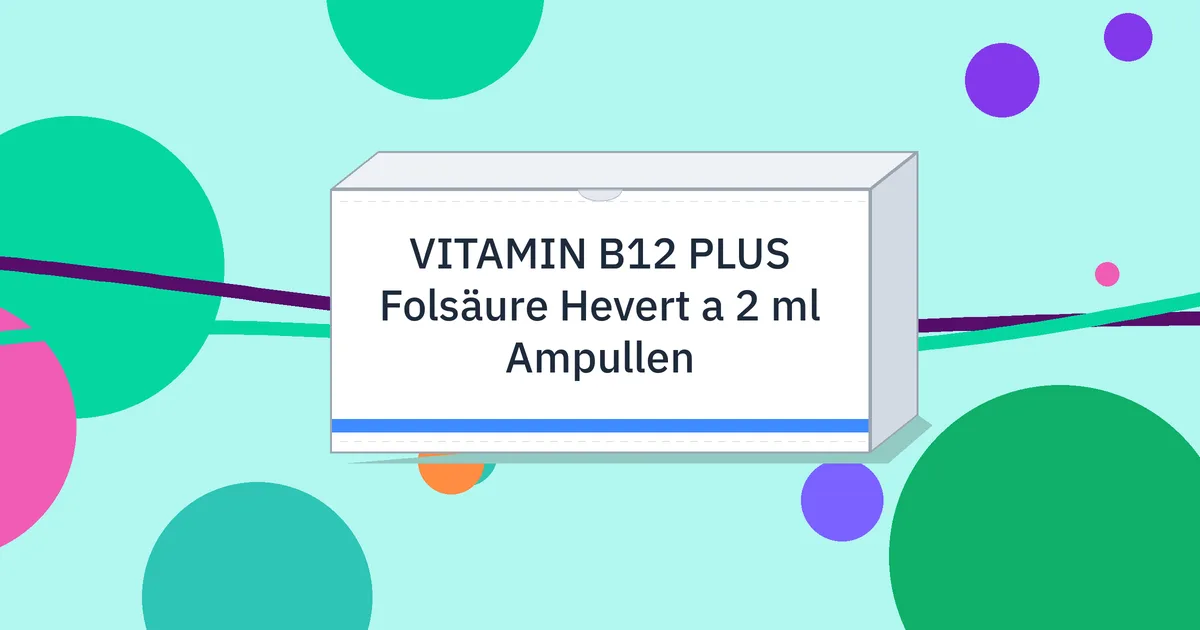Symbolbild: Packung mit der Aufschrift VITAMIN B12 PLUS Folsäure Hevert a 2 ml Ampullen (PZN 04674439) – Verfügbarkeit und Bezug in Apotheken in Frankfurt am Main